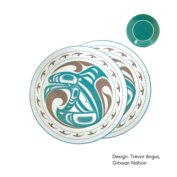 Art Dinner Plates / Contemporary Indigenous Design (set of 2)