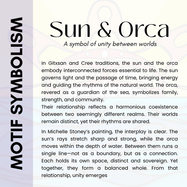 Scented Candle with 'Sun & Orca' by Michelle Stoney (Gitxsan and Cree